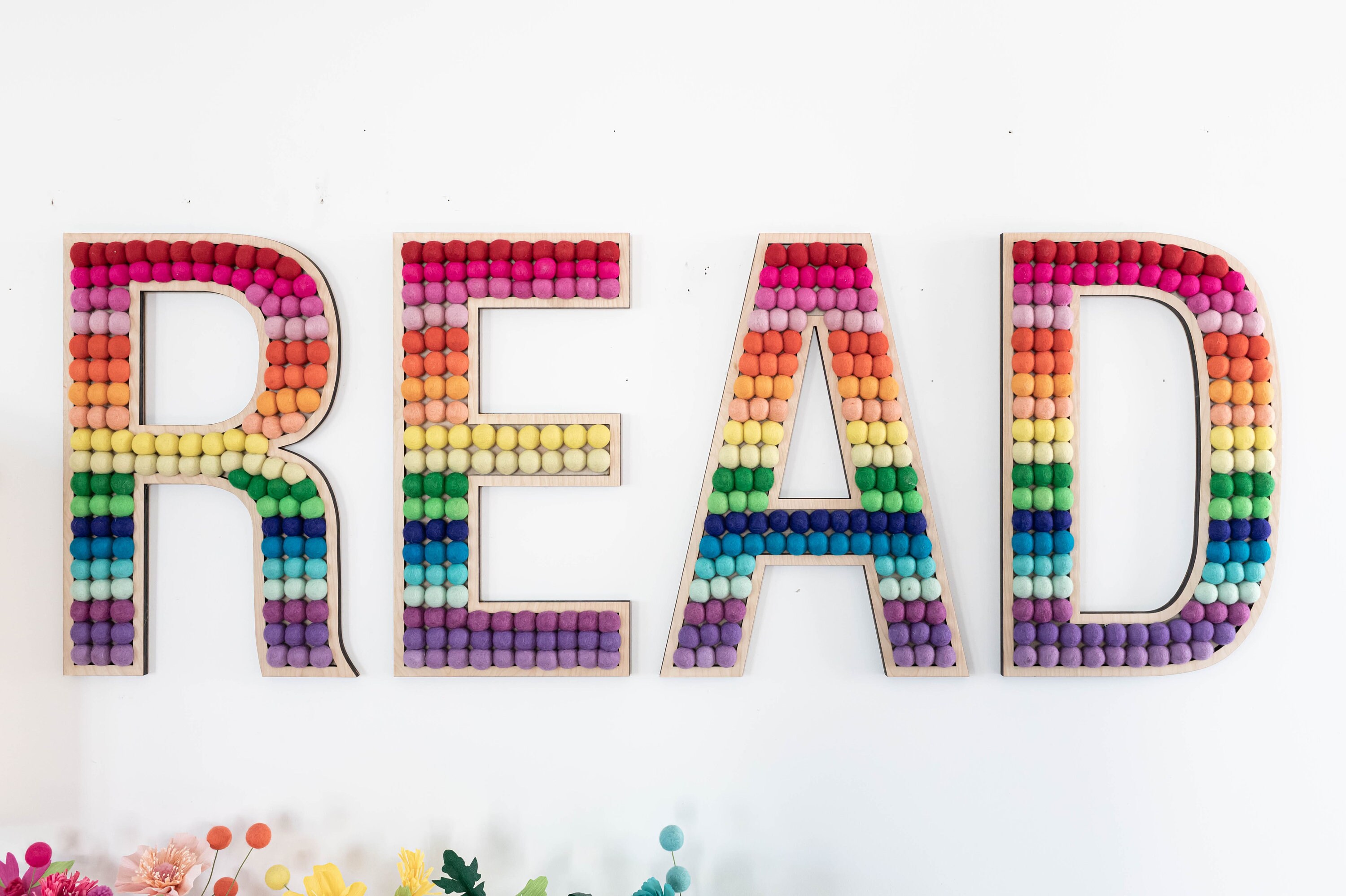 Tall Rainbow READ Letters - Etsy