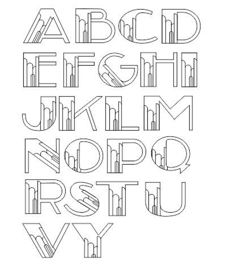 DIY Wooden Art Deco Letters - Etsy