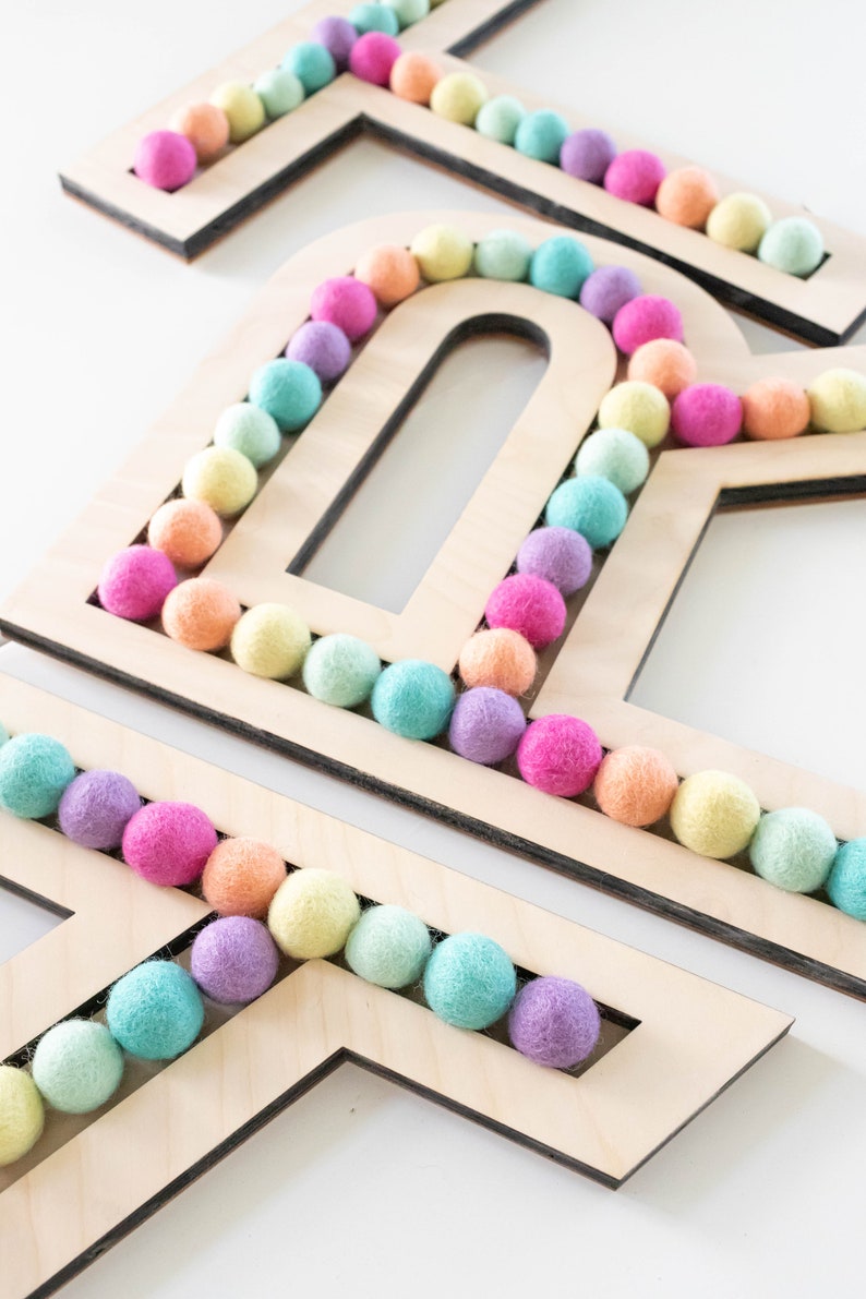 Pastel Rainbow ART Letters - Etsy