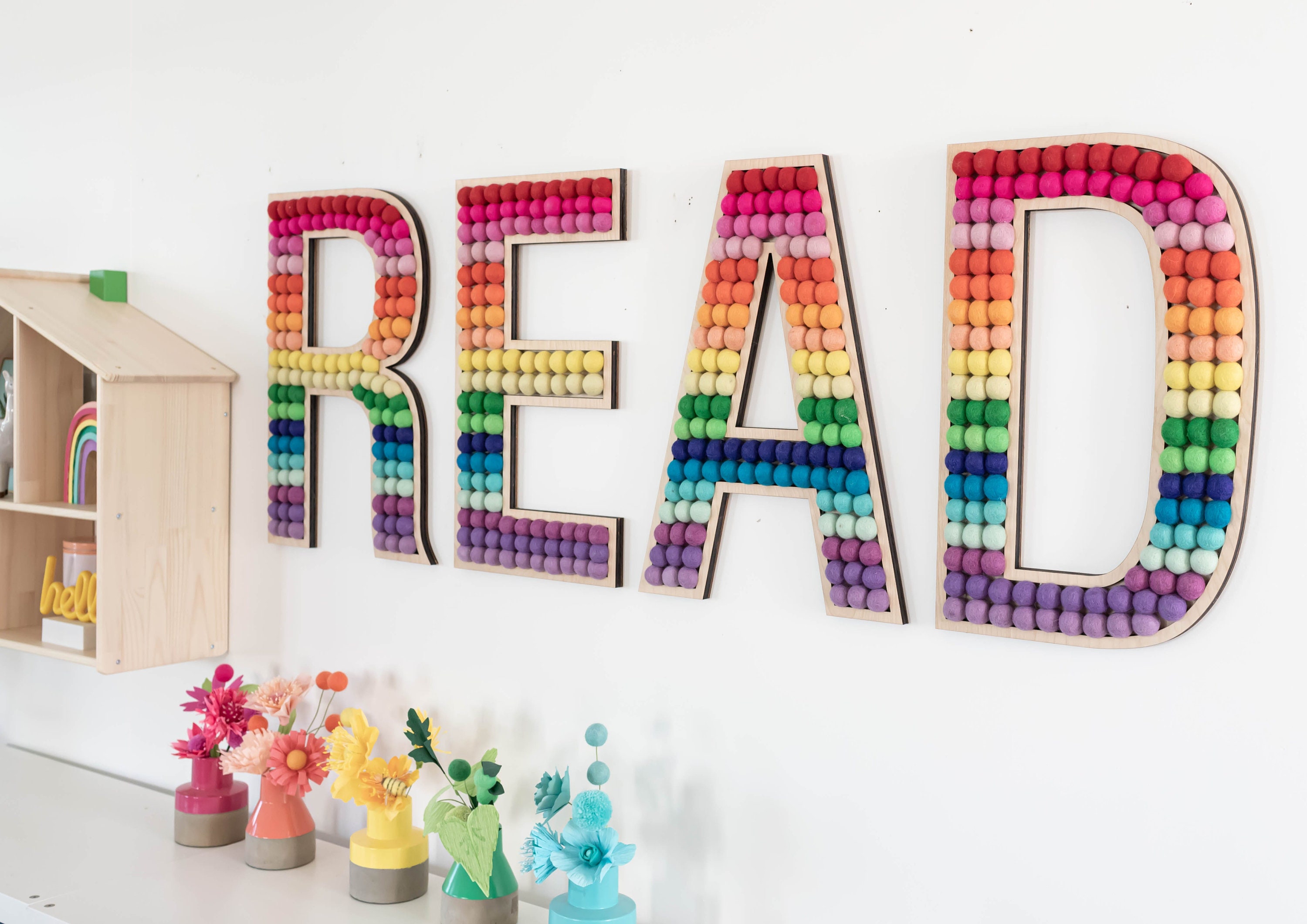 Tall Rainbow READ Letters - Etsy