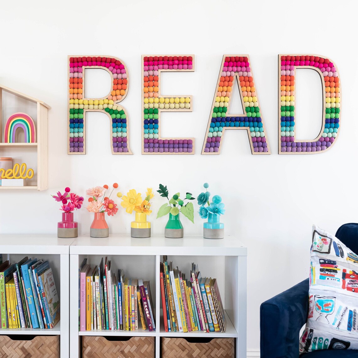 Tall Rainbow READ Letters - Etsy