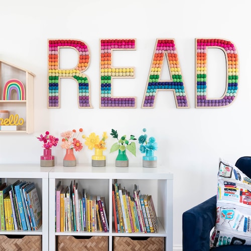 Tall Rainbow READ Letters - Etsy