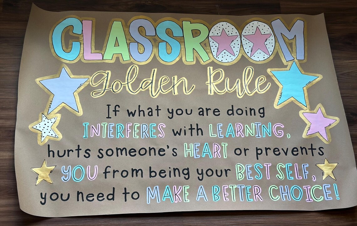 Classroom Golden Rule Banner - Etsy