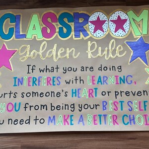 Classroom Golden Rule Banner - Etsy