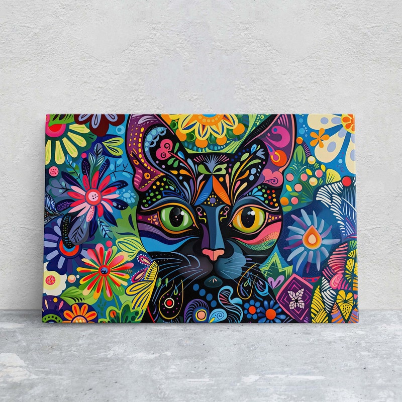 Whimsical Cat Art - Etsy