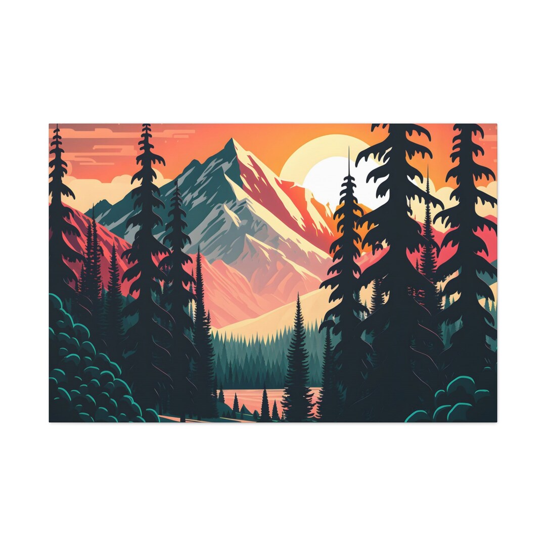 Colorado Rockies Landscape Canvas - Etsy