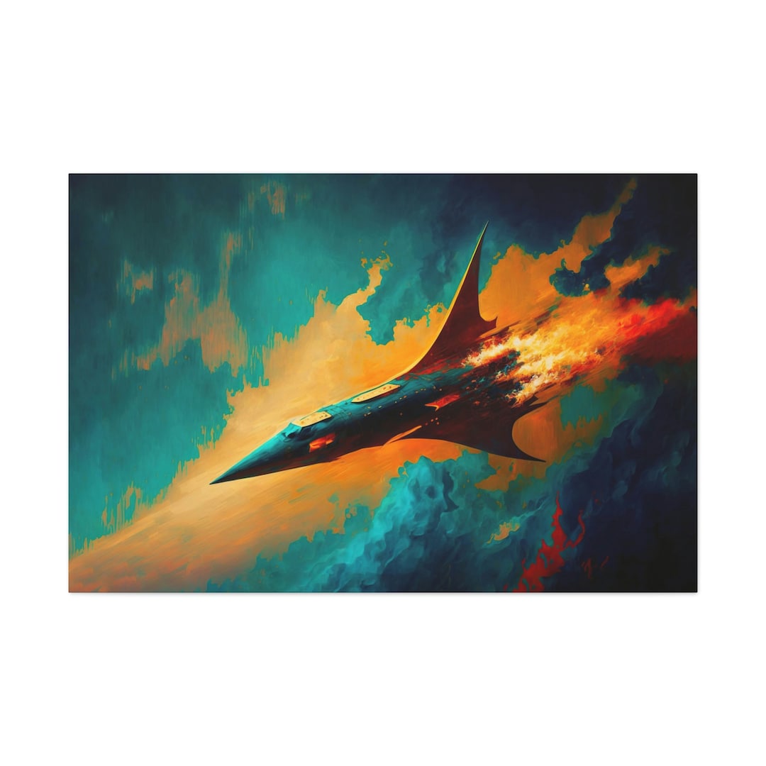 Rocket Reentry Canvas Art Ready to Hang - Etsy