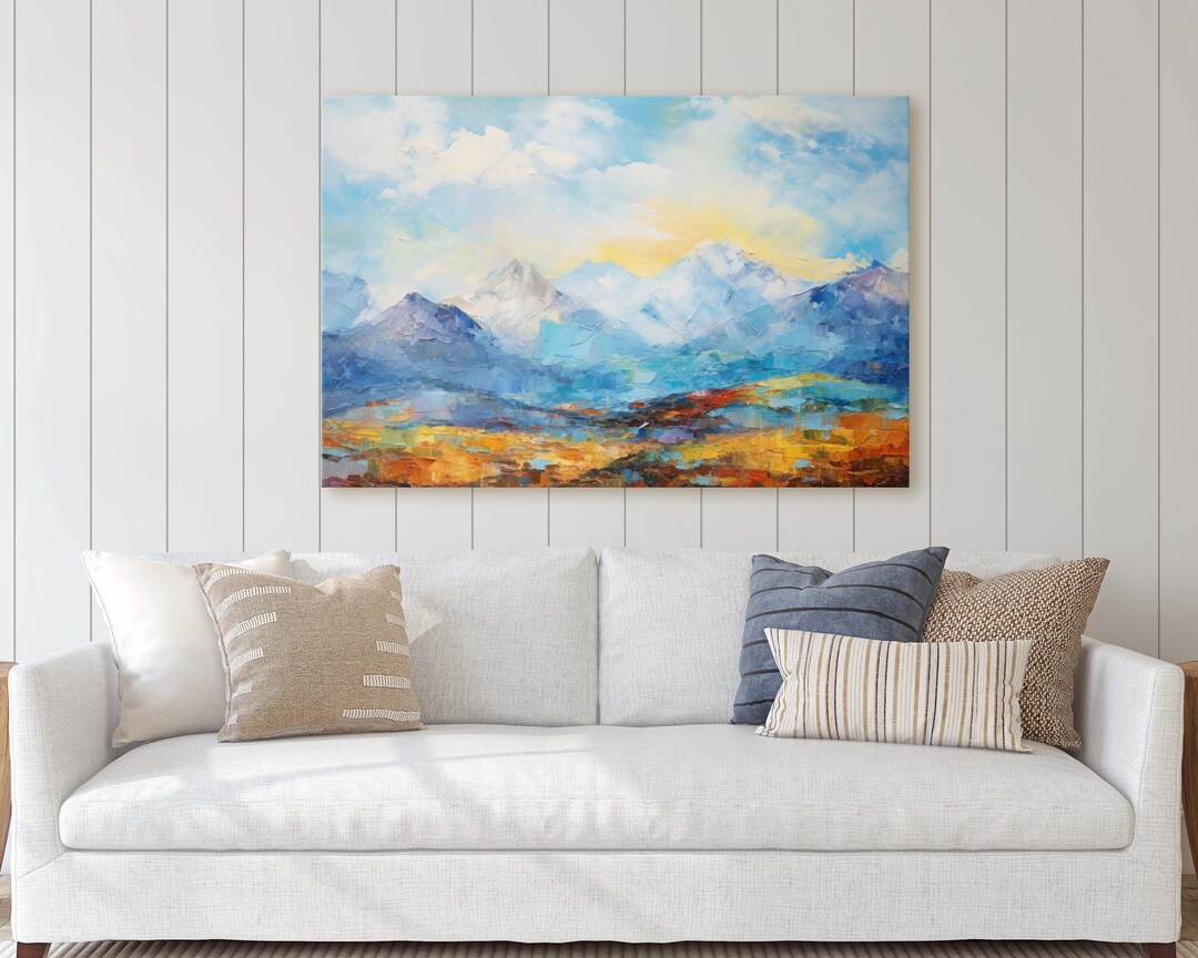 Abstract Mountains, Impressionist Art, Mountain Landscape, Scenic Decor ...