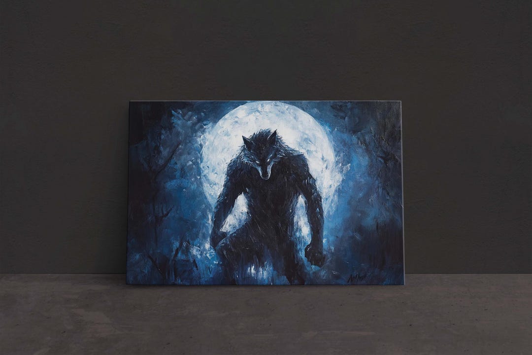 Werewolf Moon, Occult Art, Gothic Halloween, Vintage Art, 1800s Decor ...