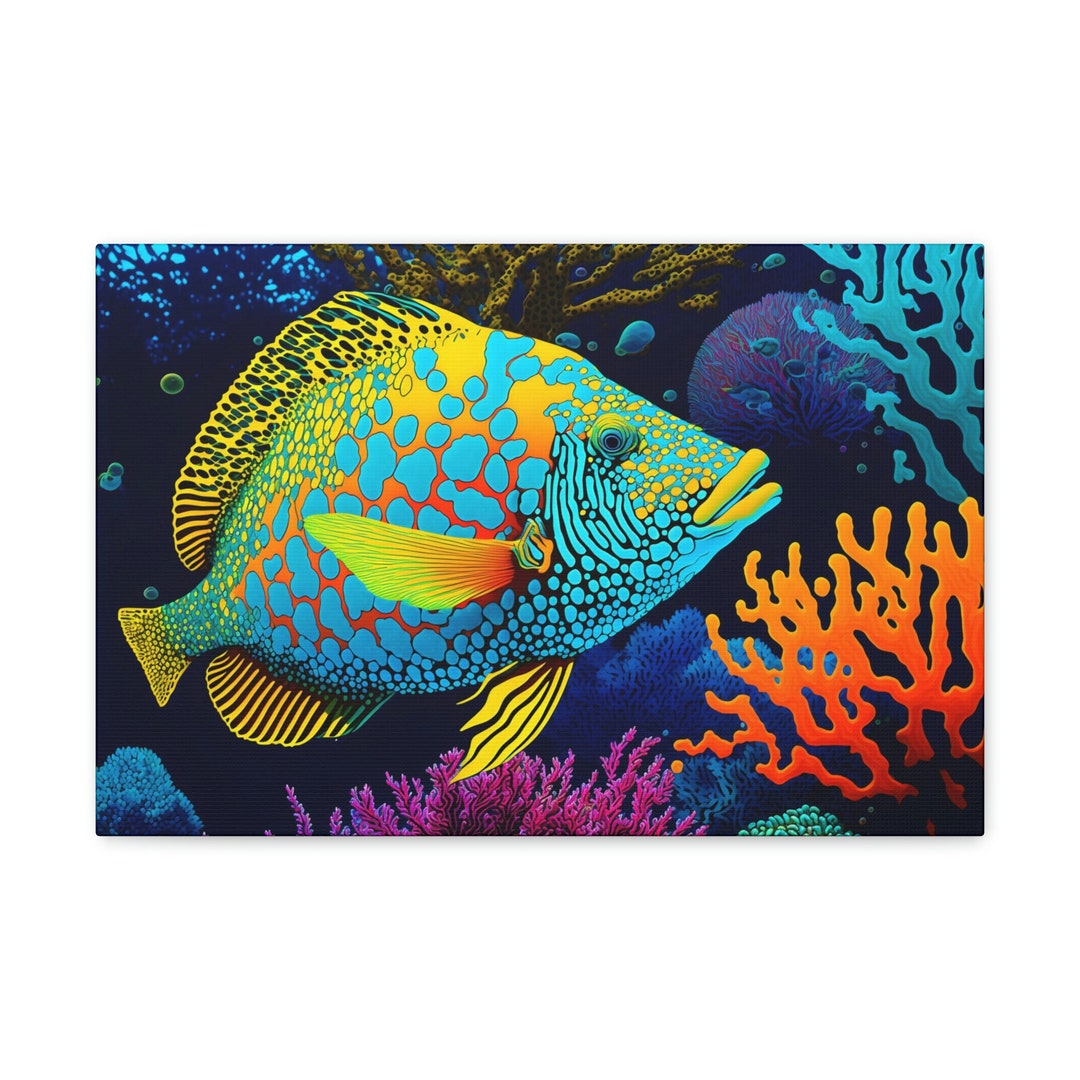 Barrier Reef Ocean Pop Canvas Ready to Hang - Etsy