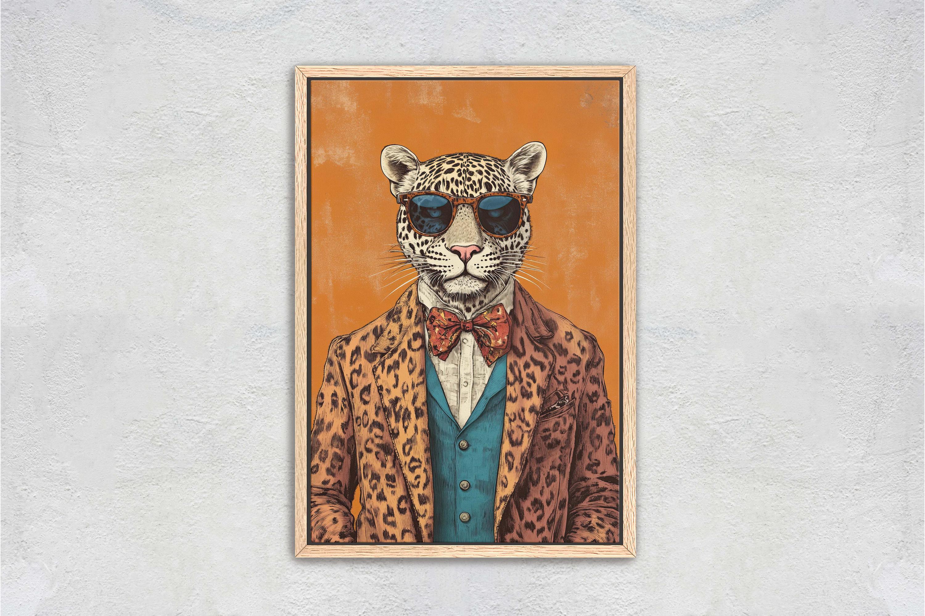Hipster Leopard, Hipster Cheetah, Modern Art, Animal Print - Etsy
