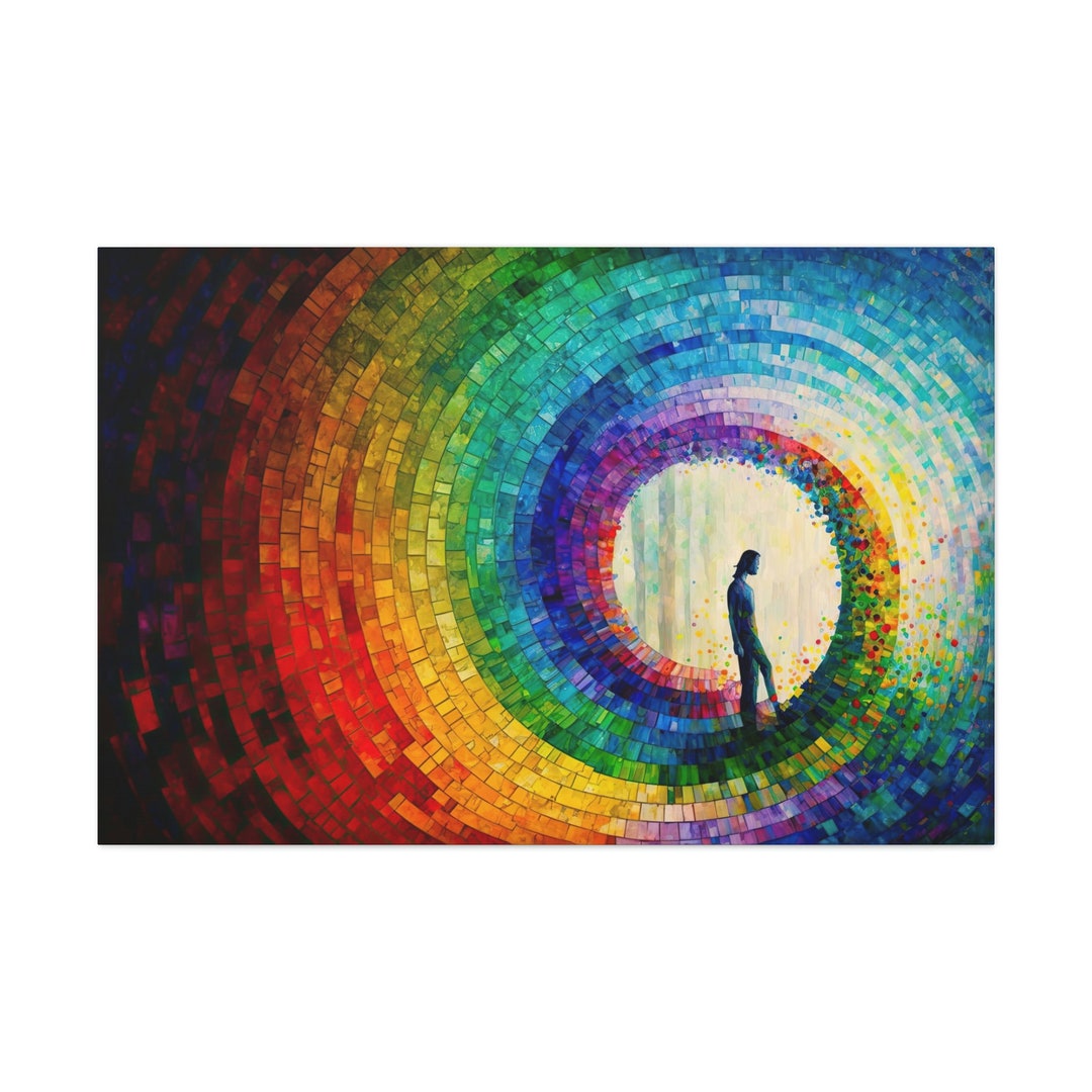 Abstract Expression Color Wheel Canvas Art Ready to Hang | Fantasy ...