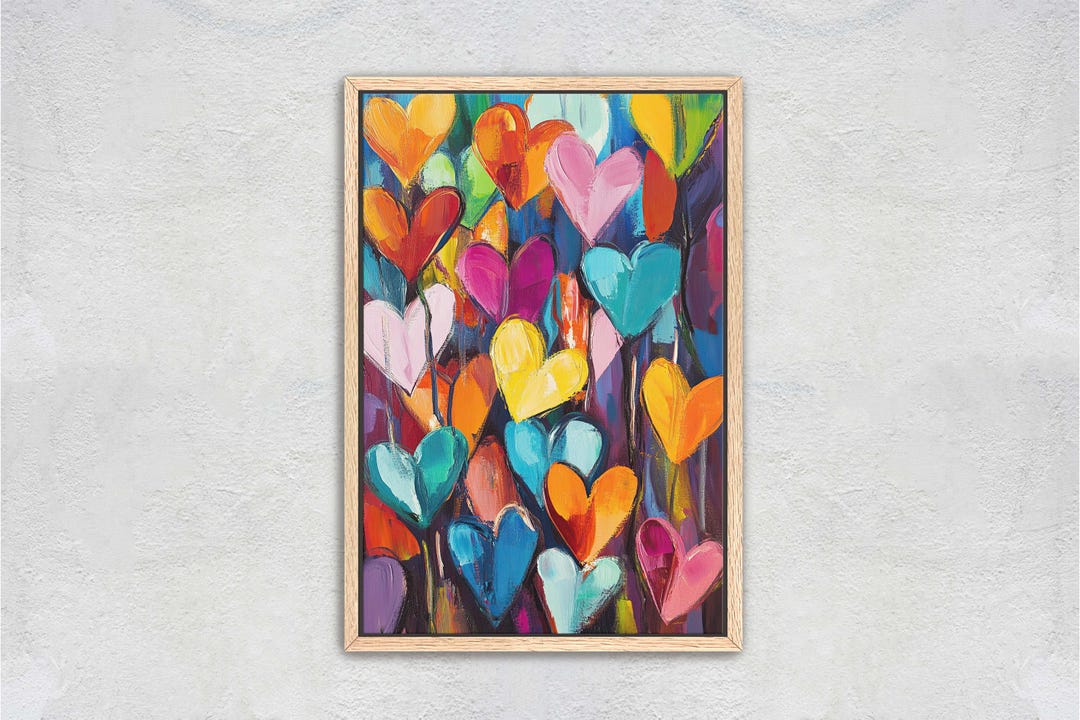 Hearts Unbound, Colorful Hearts, Pop Art, Graffiti Print - Etsy