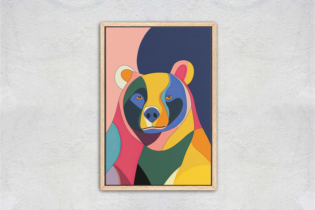 Bear Pop Art, Abstract Bear Art, Modern Bear Print, Street Art ...