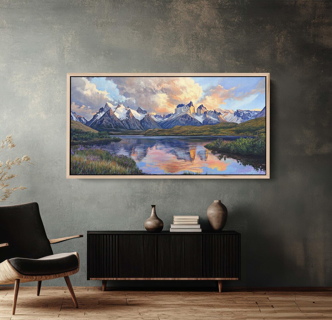Cuernos Del Paine, Torres Del Paine , Chile Painting, Nature Art - Etsy