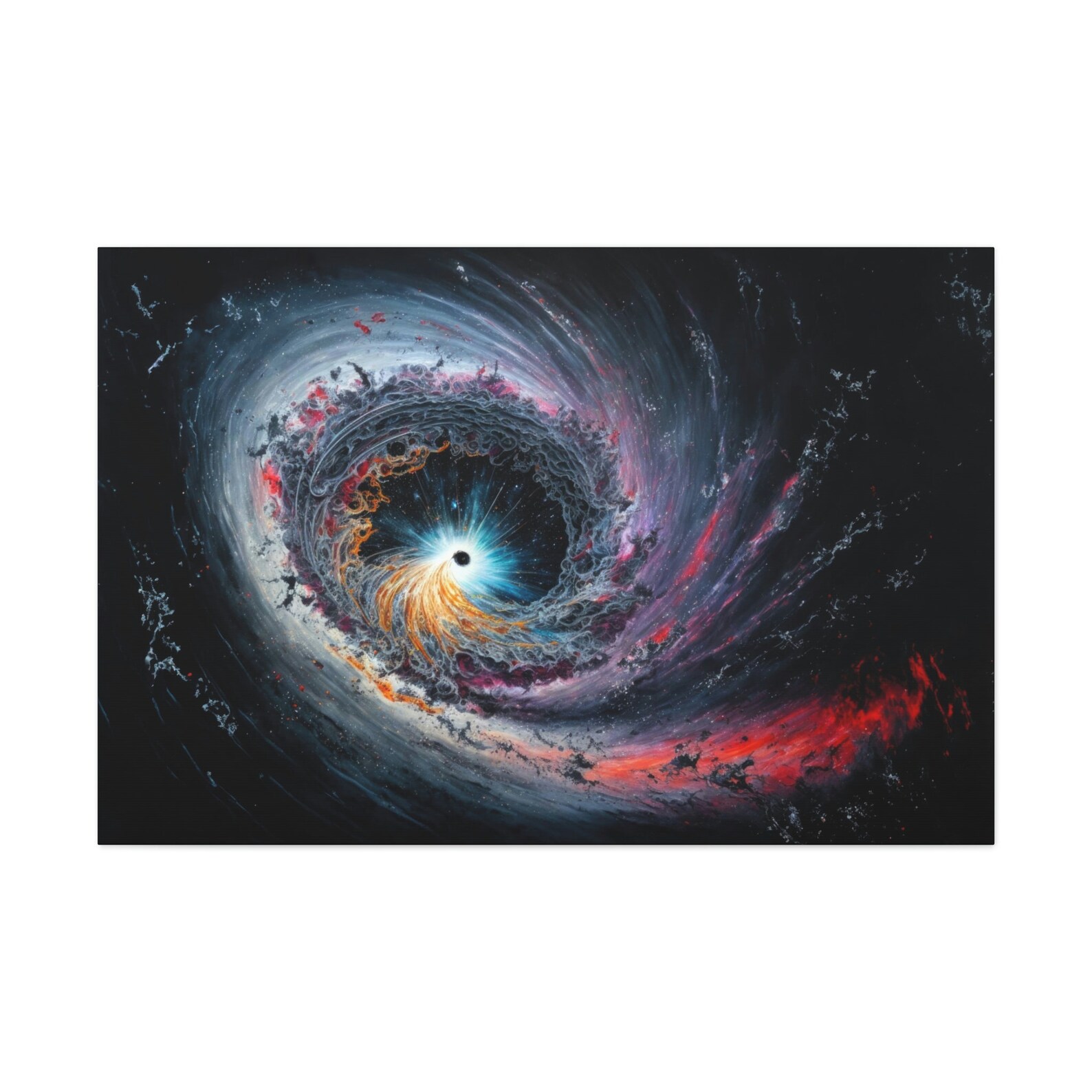 Black Hole Canvas Art Ready to Hang Large Print Night Sky - Etsy