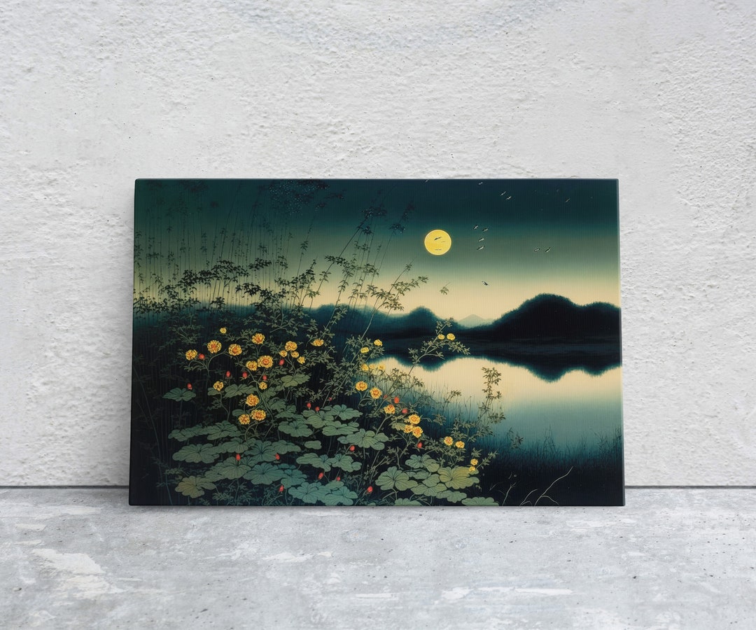 Japanese Firefly Canvas Art Ready to Hang Large Print, Oil Painting ...