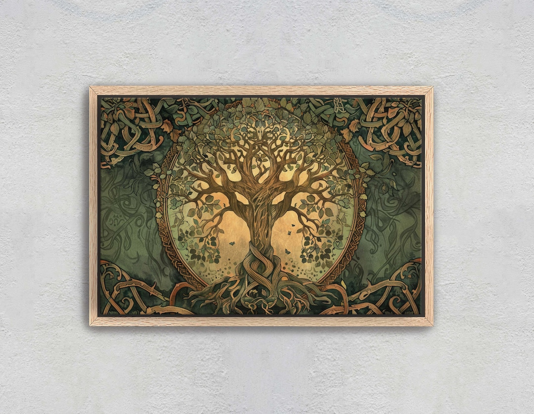 Tree of Life, Celtic Art, Yggdrasil Painting, Norse Mythology, Symbolic ...
