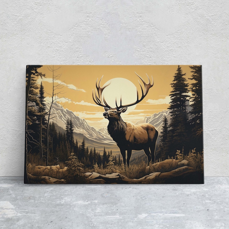 Elk Painting - Etsy