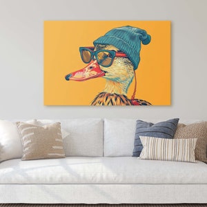 Hipster Duck, Pop Art, Street Art, Graffiti Painting, Animal Sunglasses ...
