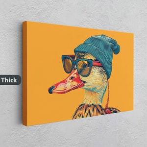 Hipster Duck, Pop Art, Street Art, Graffiti Painting, Animal Sunglasses ...