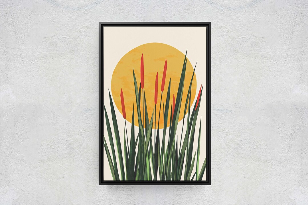Afternoon Cat Tails, Summer Grass, Living Room Art - Etsy