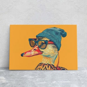 Hipster Duck, Pop Art, Street Art, Graffiti Painting, Animal Sunglasses ...