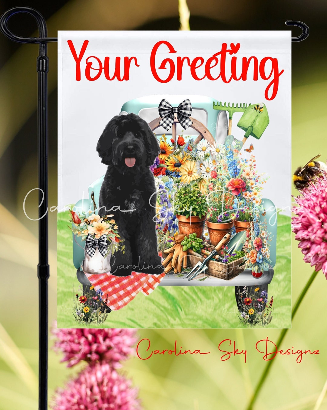 Goldendoodle Garden Flag, 15 DOODLE CHOICES Summer Doodle Garden Flag ...
