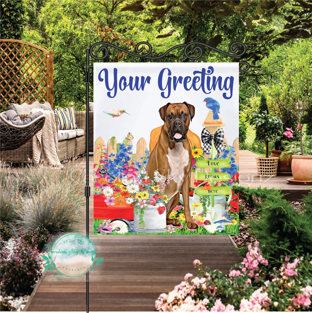 Boxer Spring Garden Flag, Boxer Summer Garden Flag, BOXER CHOICES ...