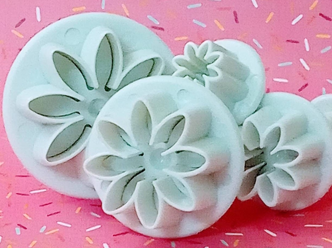 Daisy Flower Fondant Cutter, Daisy Fondant Press Cutter, 4 Pcs. Daisy ...
