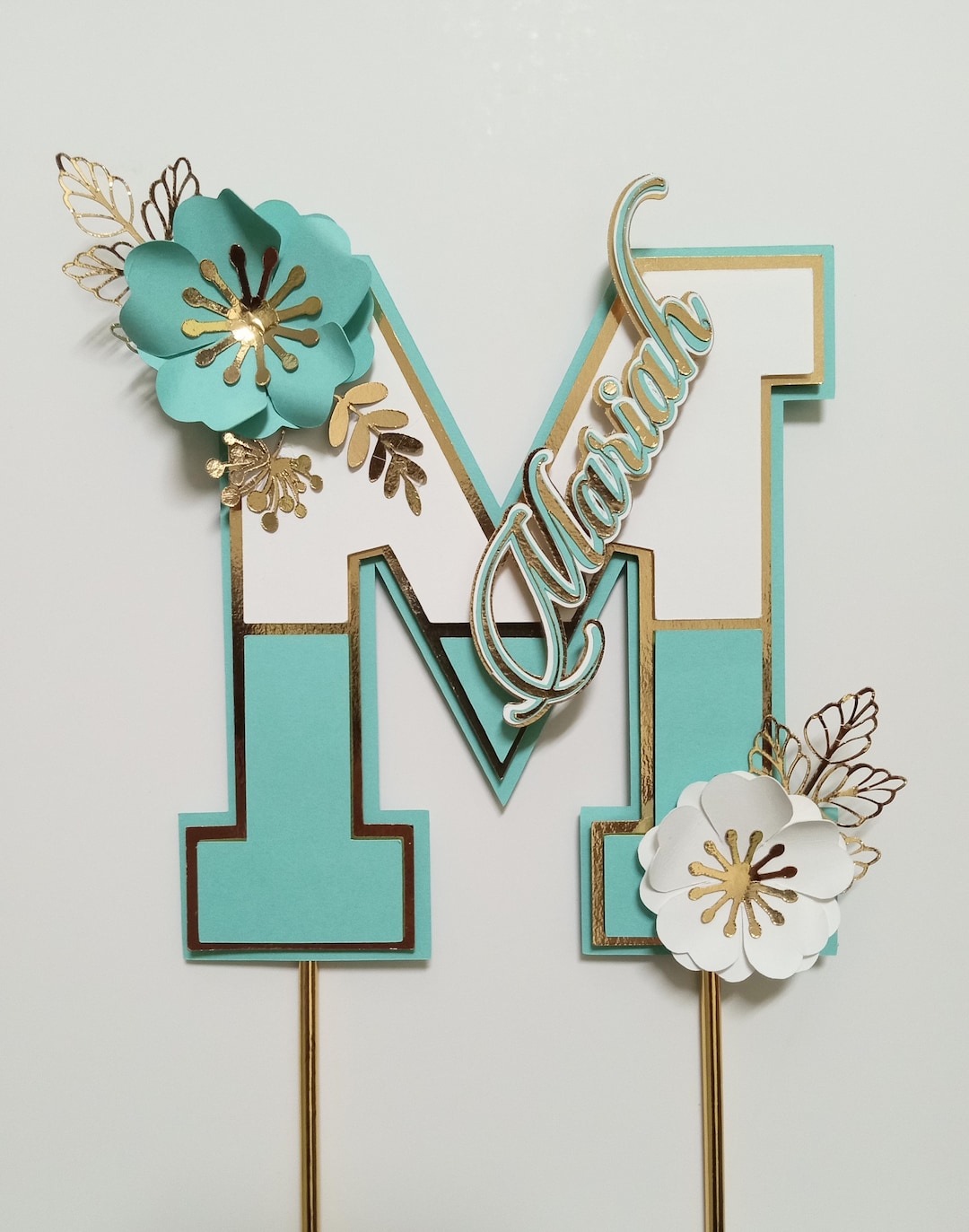 Letter Cake Topper, Initial Cake Topper, Birthday Cake Topper ...