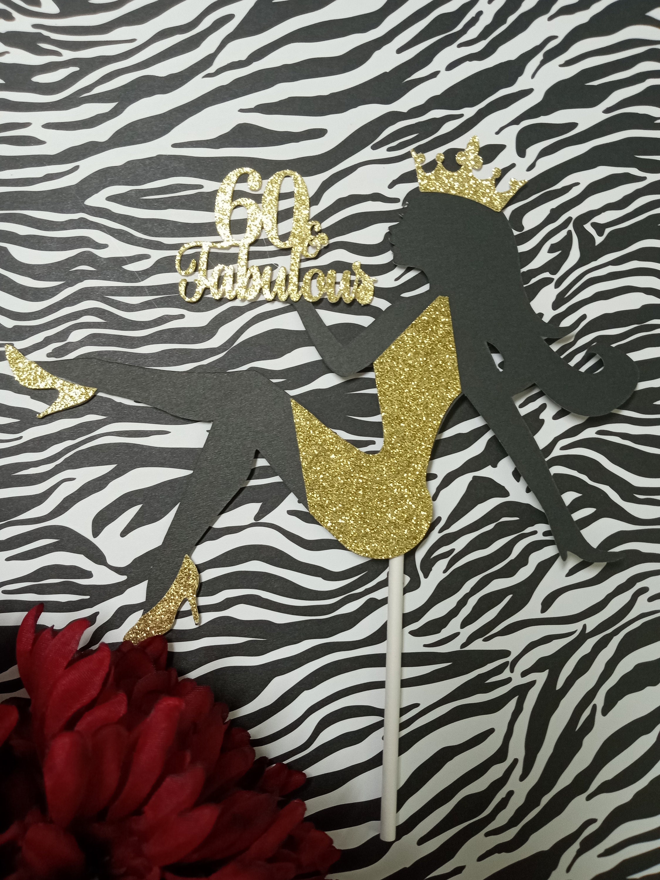 50 & Fabulous Cake Topper Sitting Lady Cake Topper Sitting - Etsy