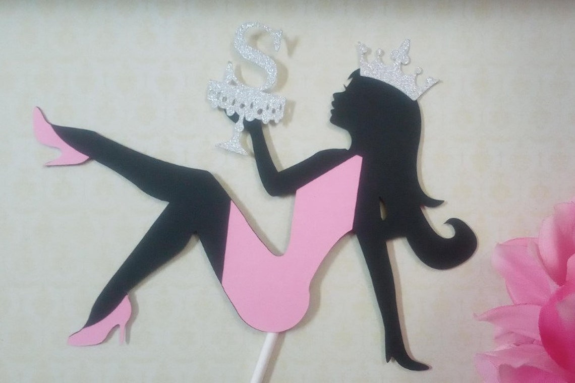 Sitting Lady Cake Topper Sitting Lady Silhouette Cake Topper - Etsy