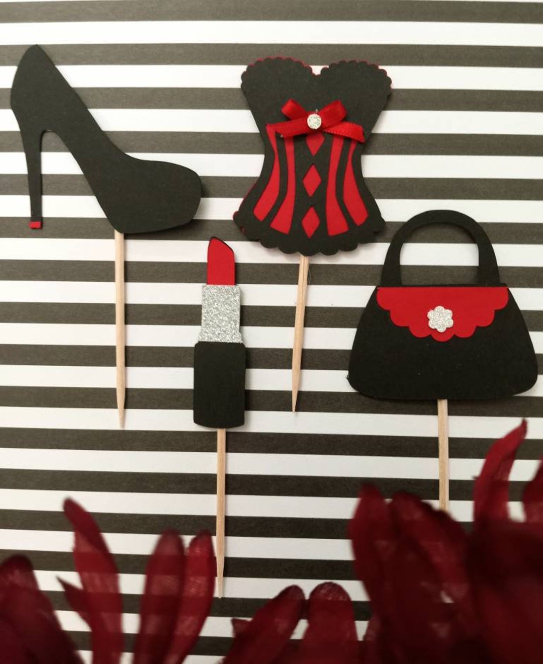 Glamour Lady Cupcake Toppers Diva Cupcake Toppers - Etsy