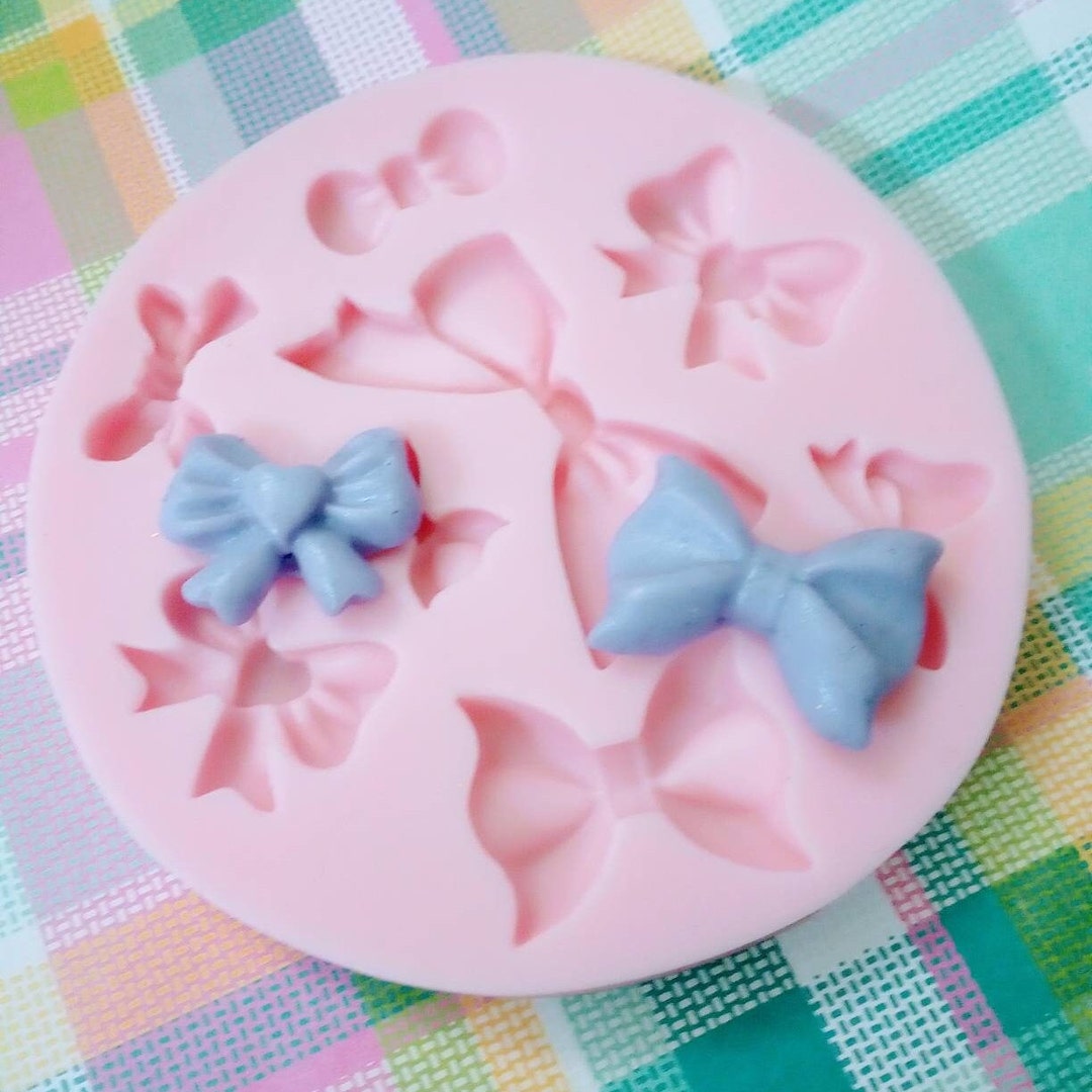 Bow Mold, Silicone Bow Mold, Silicone Mold, 8 Cavity Bow Mold, Fondant ...