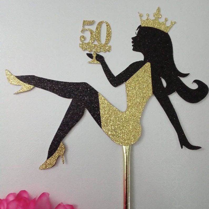 Glitter Sitting Lady Cake Topper Glamour Girl Cake Topper - Etsy