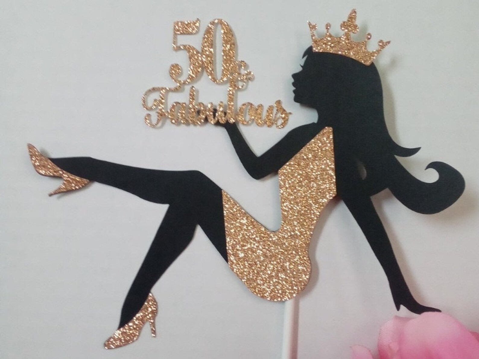 50 & Fabulous Cake Topper Sitting Lady Cake Topper Sitting - Etsy