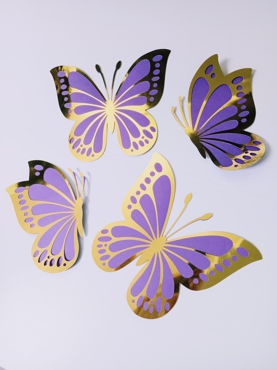 3D Paper Butterflies Set, Giant Paper Butterflies Set, Paper ...
