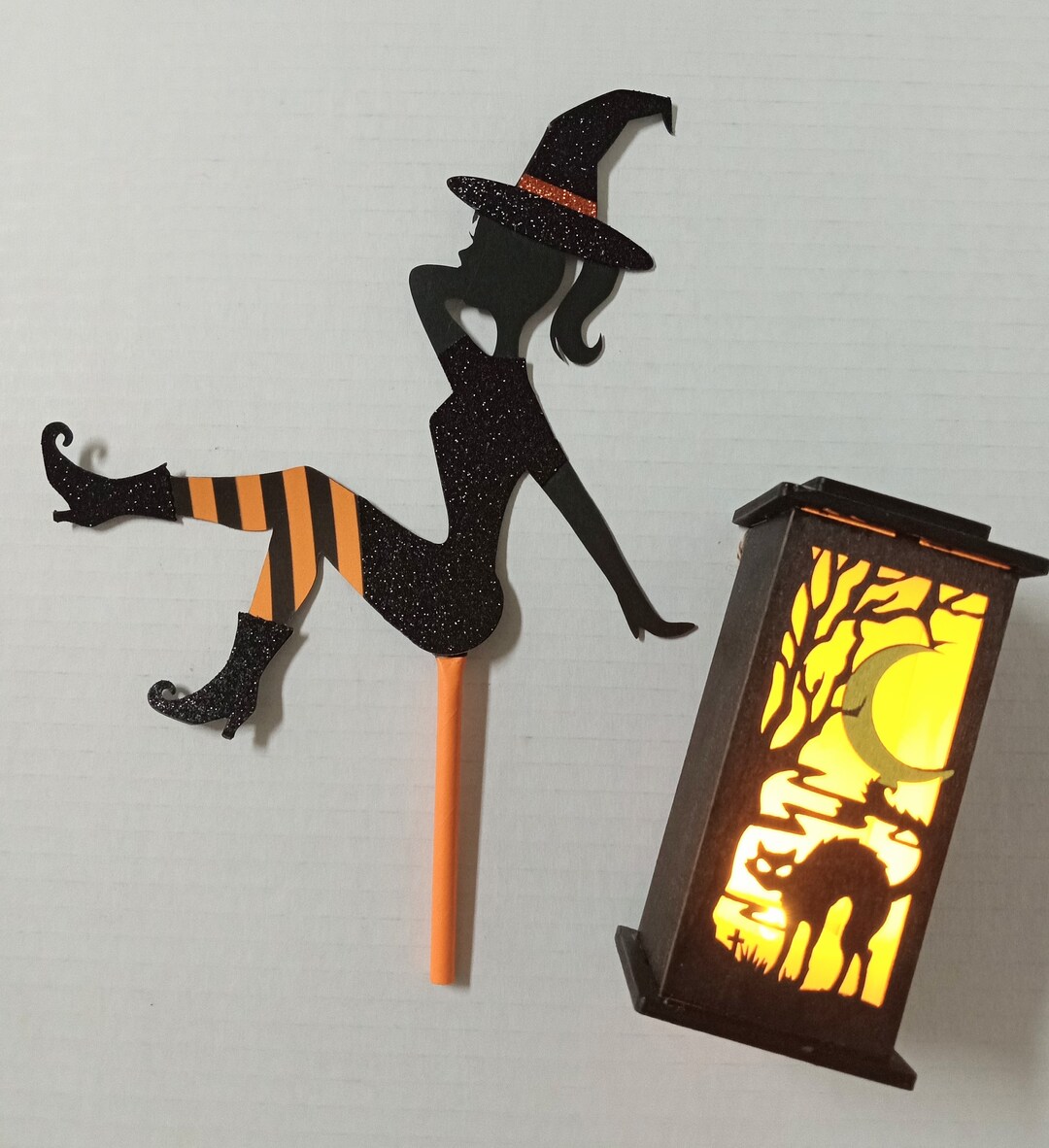 Witch Sitting Cake Topper, Witch Cake Topper, Halloween Party Decor ...