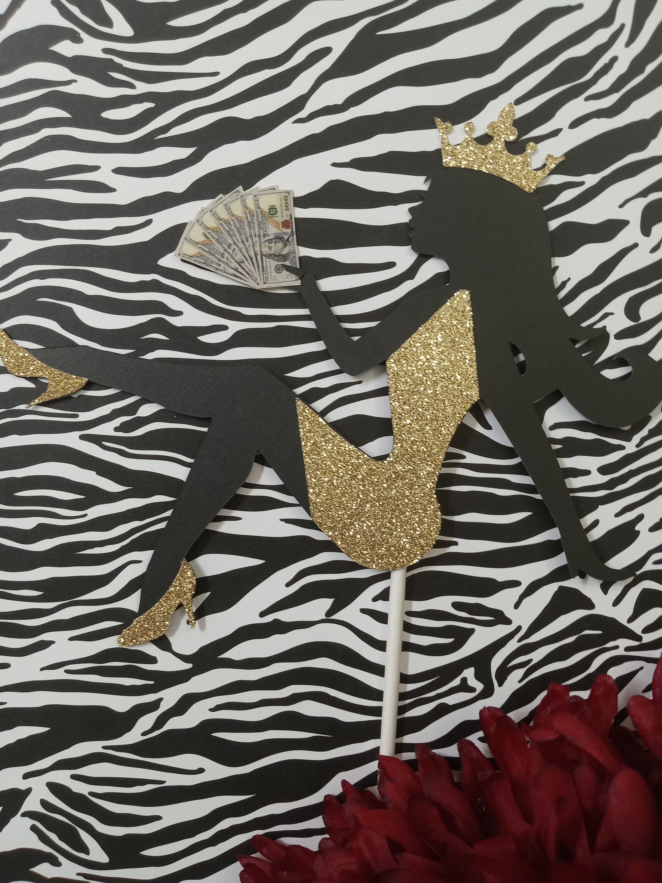 Sitting Lady Cake Topper Sitting Lady Holding Dollar Bills - Etsy