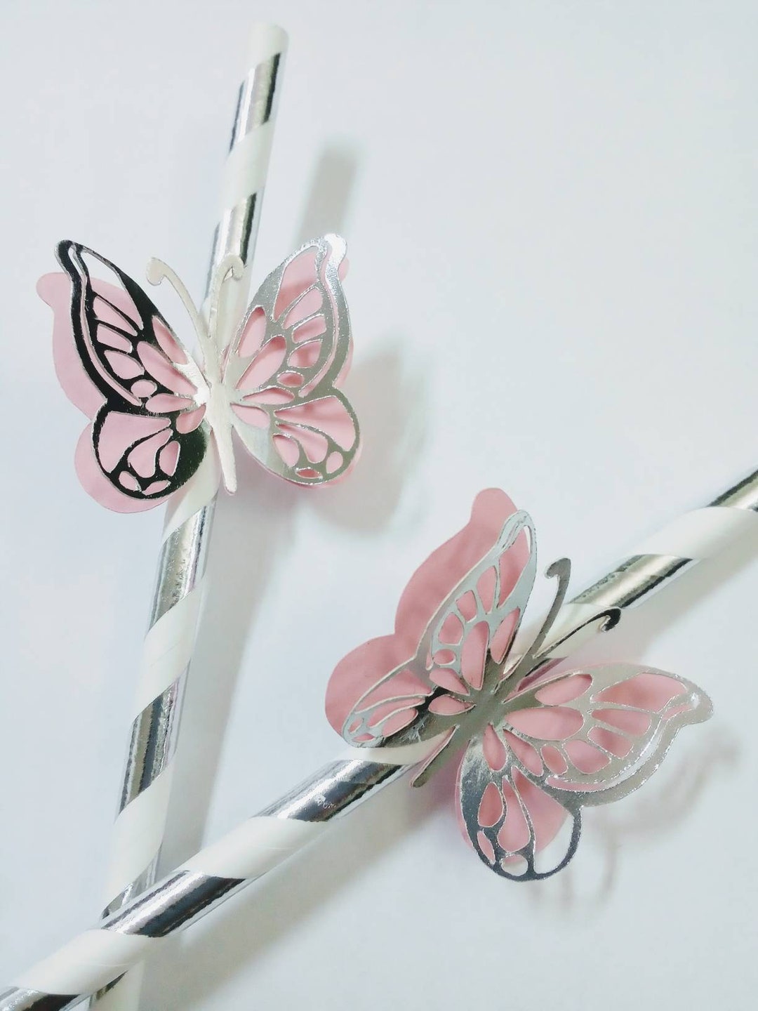 Butterfly Paper Straws, 3D Butterfly Paper Straws, 3D Butterflies ...