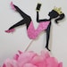 Sitting Lady With Cell Cake Topper, Sitting Lady Ponytail Cake Topper ...