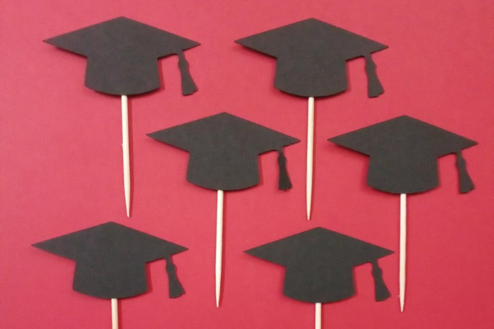 Graduation Cap Cupcake Toppers Graduation Hat Cupcake | Etsy