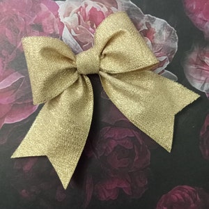 Glitter Metallic Bow, Gold Glitter Ribbon Bow, Party Decor, Craft, Bows ...