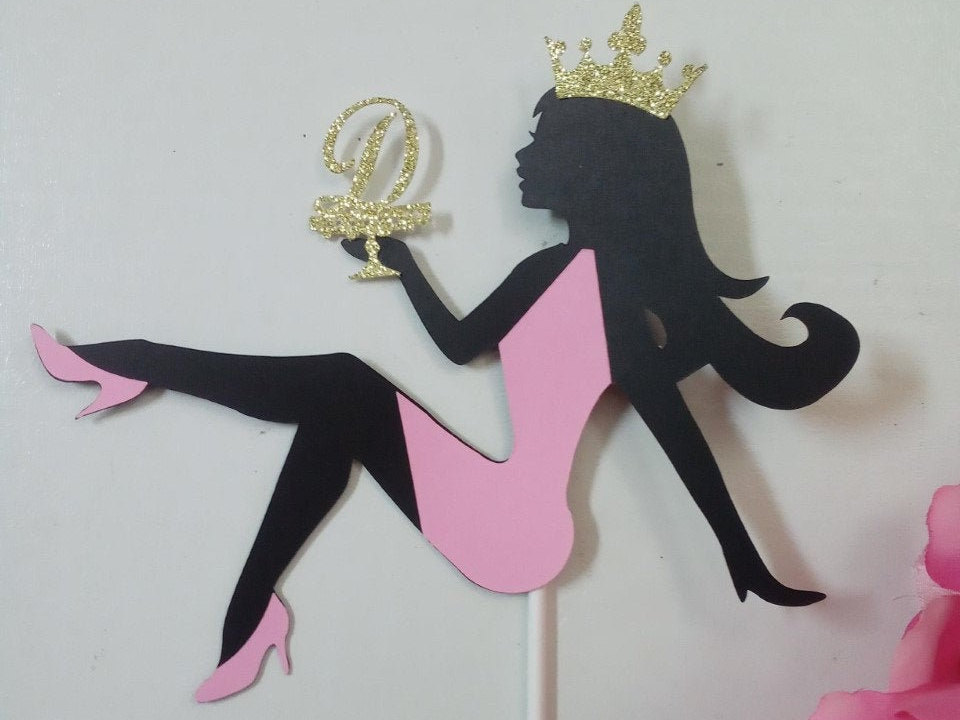 Sitting Lady Cake Topper Sitting Lady Silhouette Cake Topper - Etsy