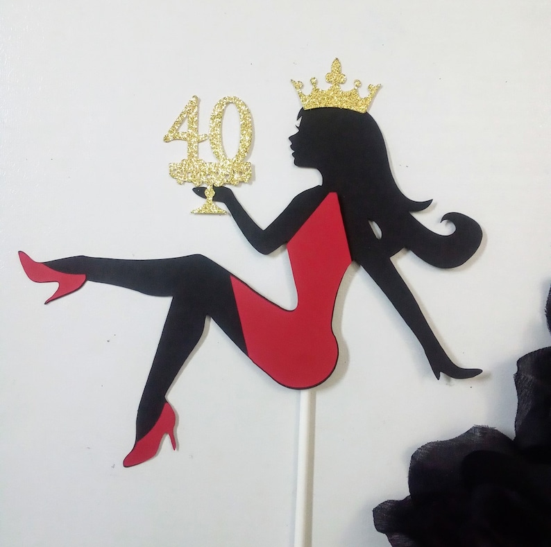 Sitting Girl Cake Topper,sitting Woman Cake Topper, Diva Cake Topper ...