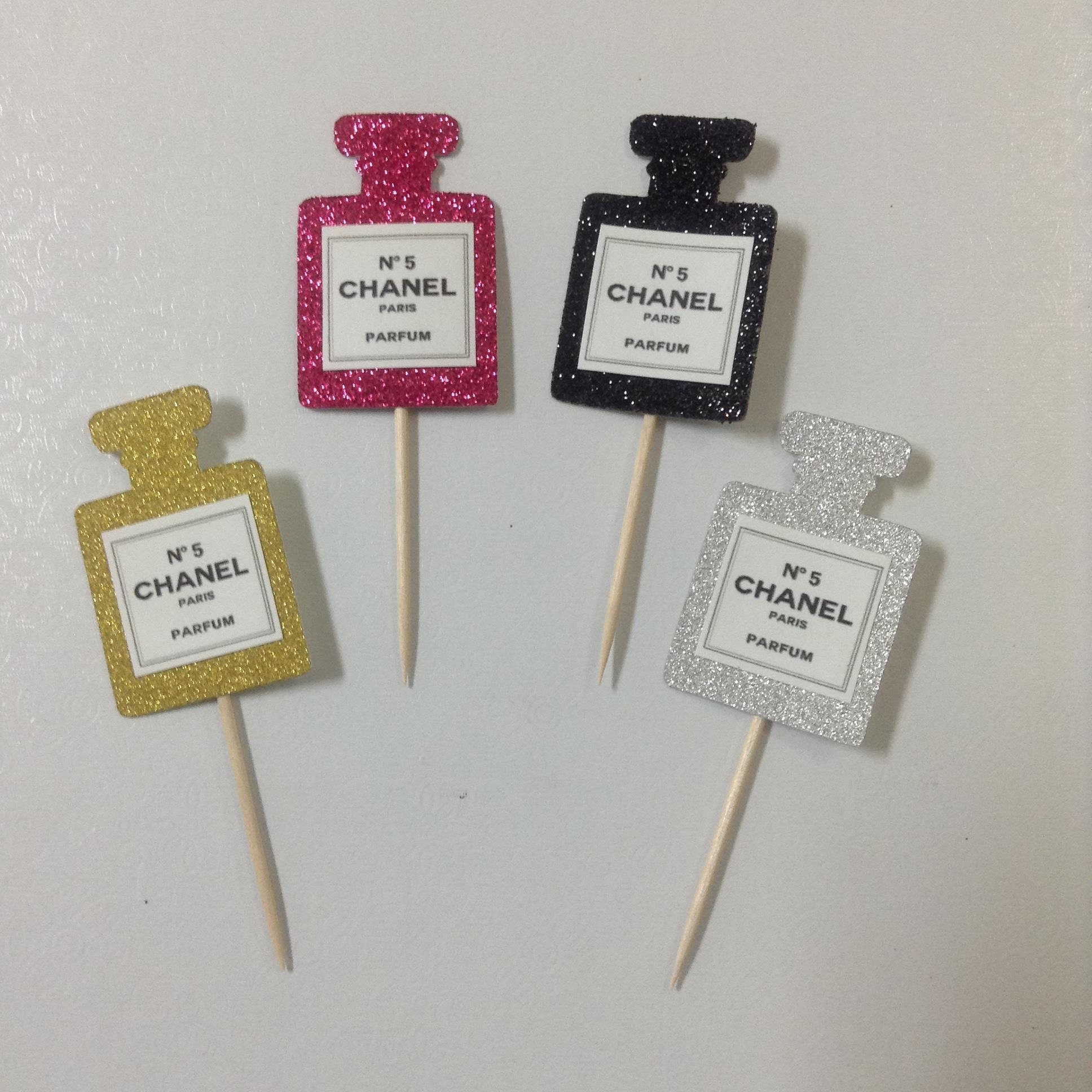 Chanel Perfume Bottle Cupcake Toppers/Chanel Cupcake | Etsy