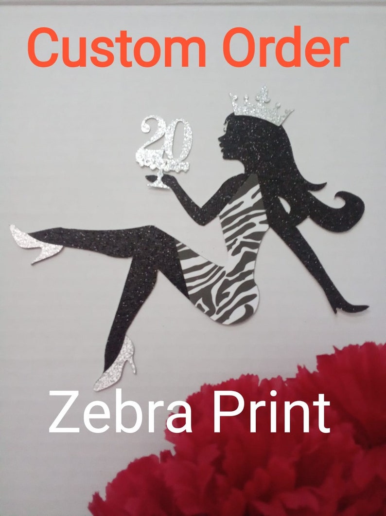 Glitter Sitting Lady Cake Topper Glamour Girl Cake Topper - Etsy