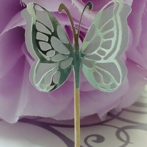 Silver Lavender Butterfly Cupcake Toppers, Lilac Butterfly Cupcake ...