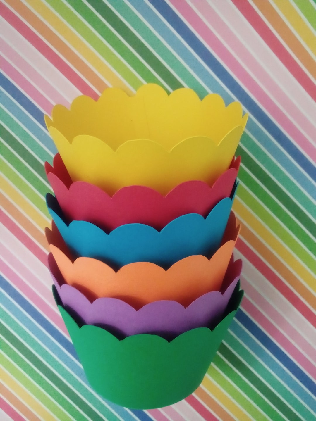 Cupcake Wrappers, Bright Colors Cupcake Wrappers, Party Supplies ...